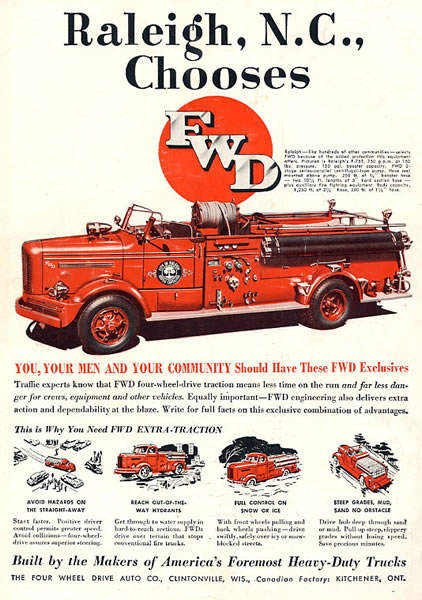 Raleigh Fire Department Virtual Museum - Magazine Ad, Circa 1949